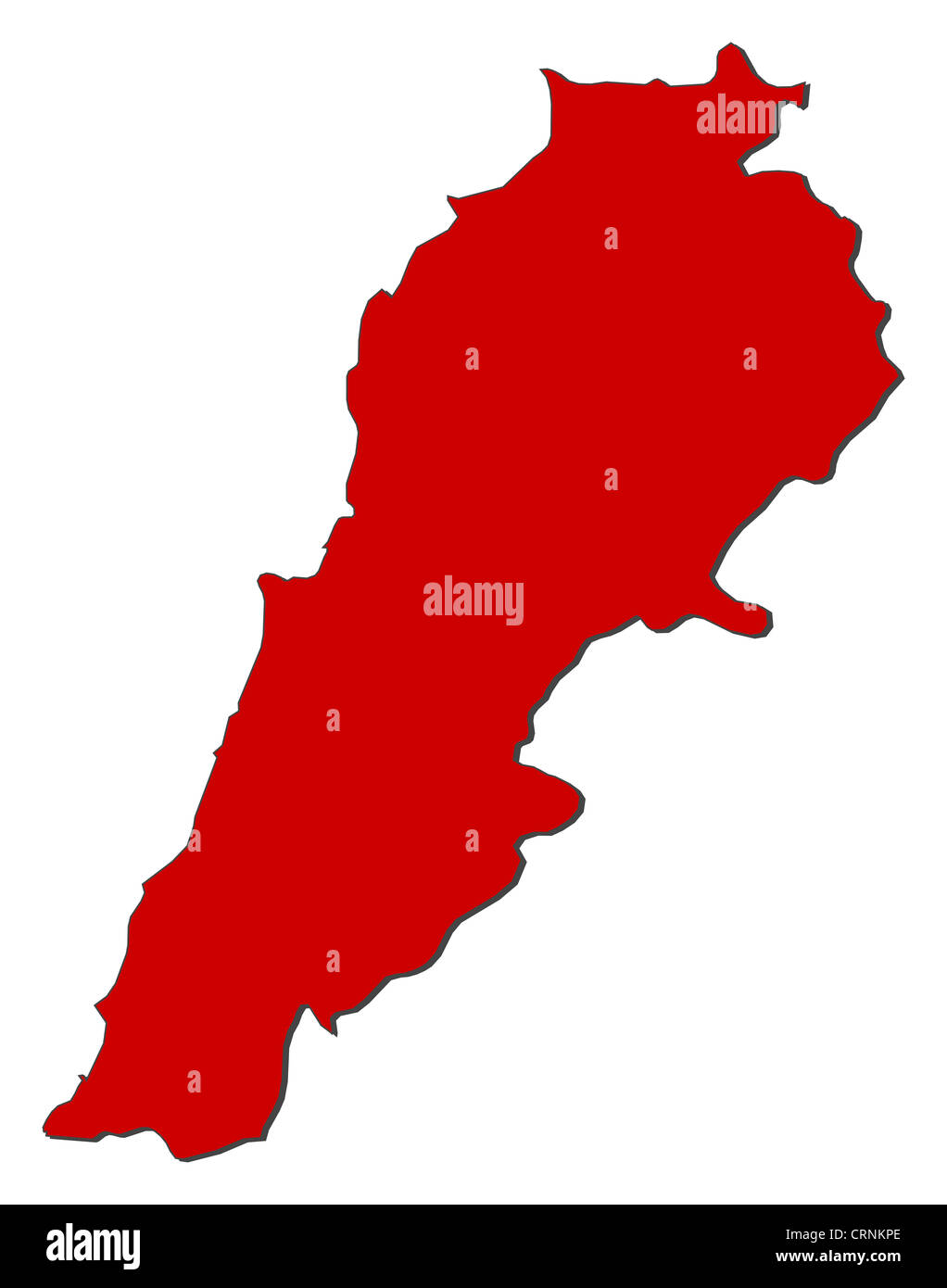 Political map of Lebanon with the several governorates Stock Photo - Alamy