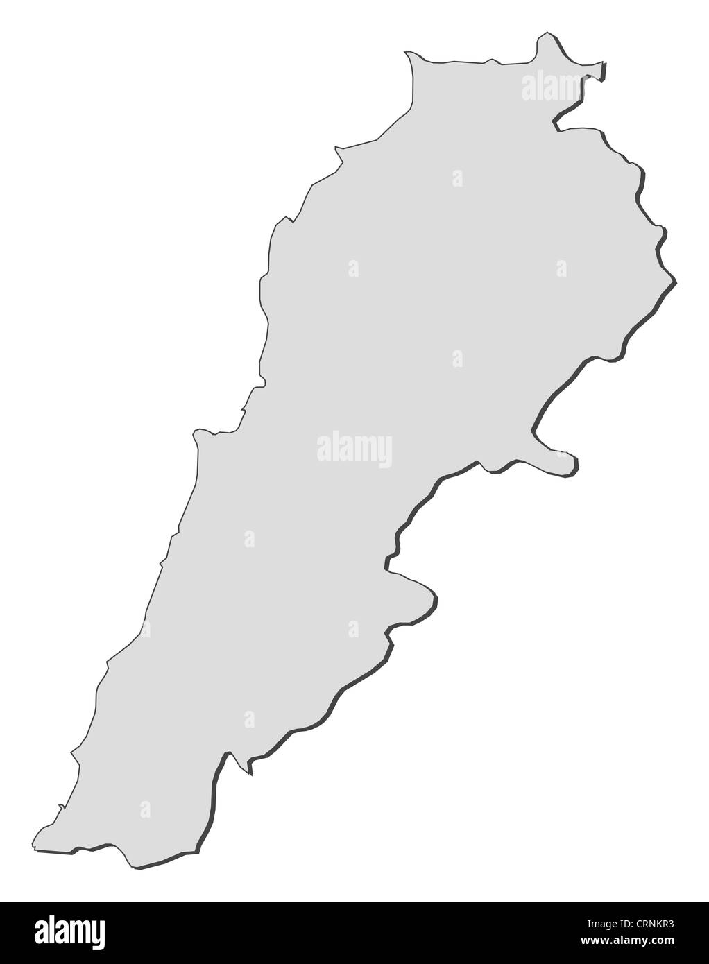 Political map of Lebanon with the several governorates Stock Photo - Alamy