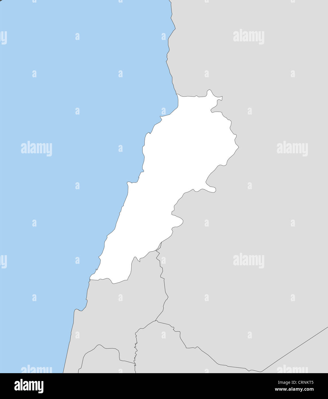 Political map of Lebanon with the several governorates Stock Photo - Alamy