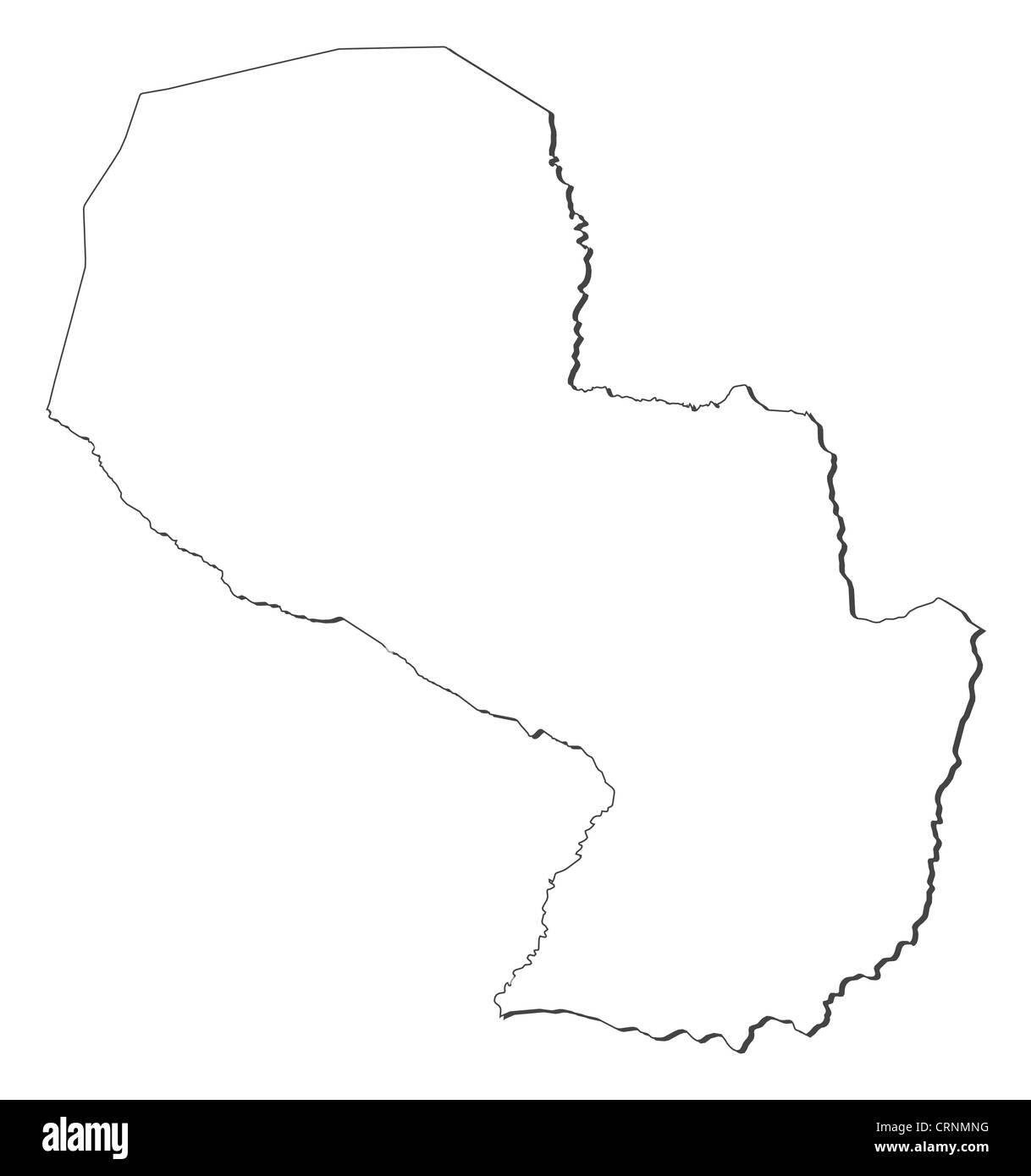 Political map of Paraguay with the several departments Stock Photo - Alamy