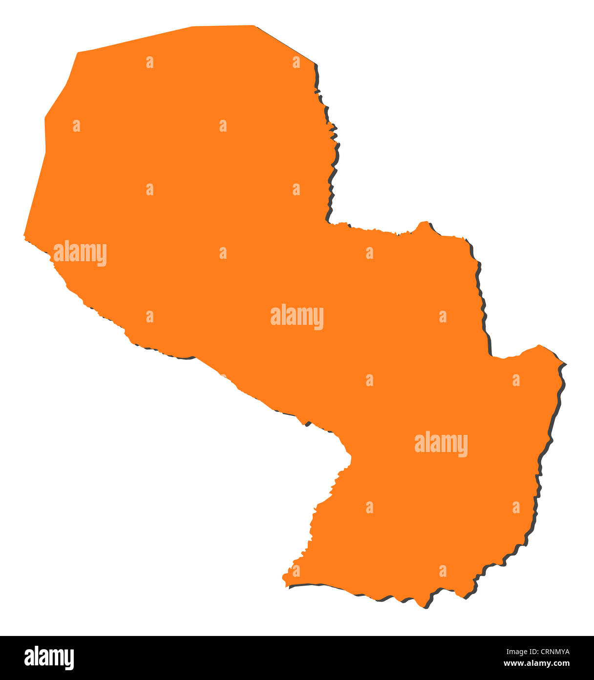 Political map of Paraguay with the several departments Stock Photo - Alamy