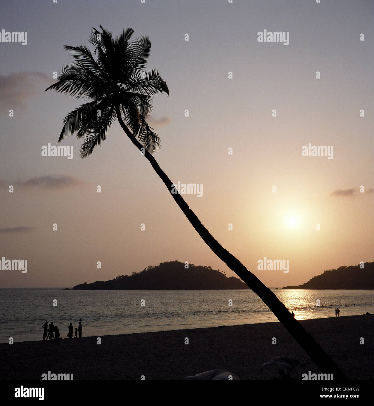 Sunset on the beach in Goa, India Stock Photo - Alamy