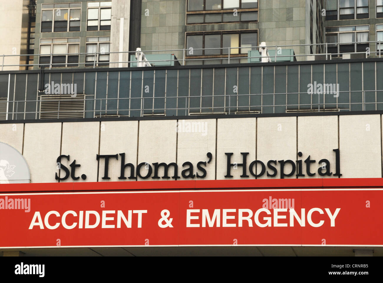 Accident and Emergency entrance at St Thomas Hospital Stock Photo - Alamy