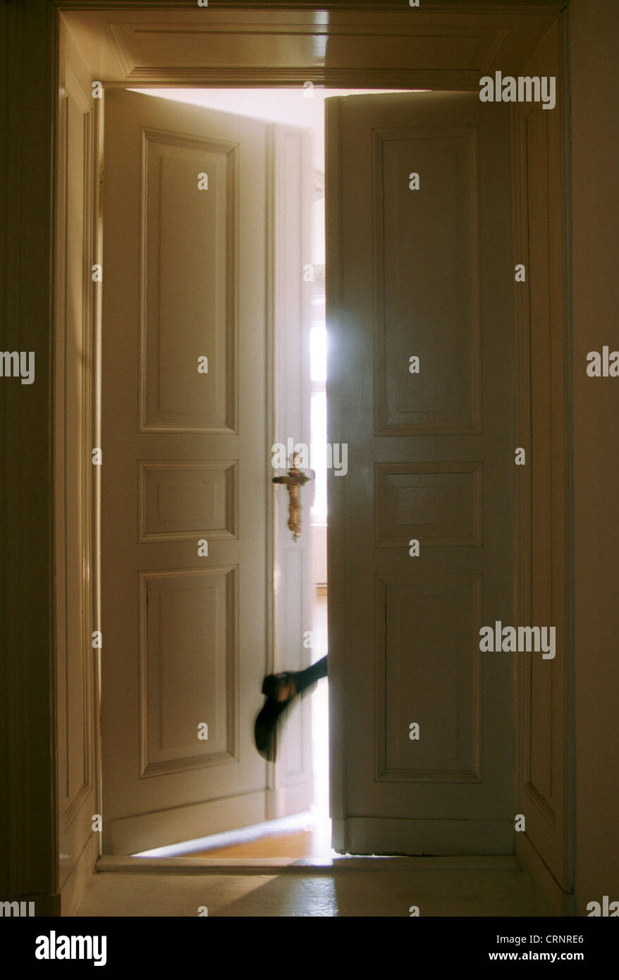 Crack in door hi-res stock photography and images - Alamy