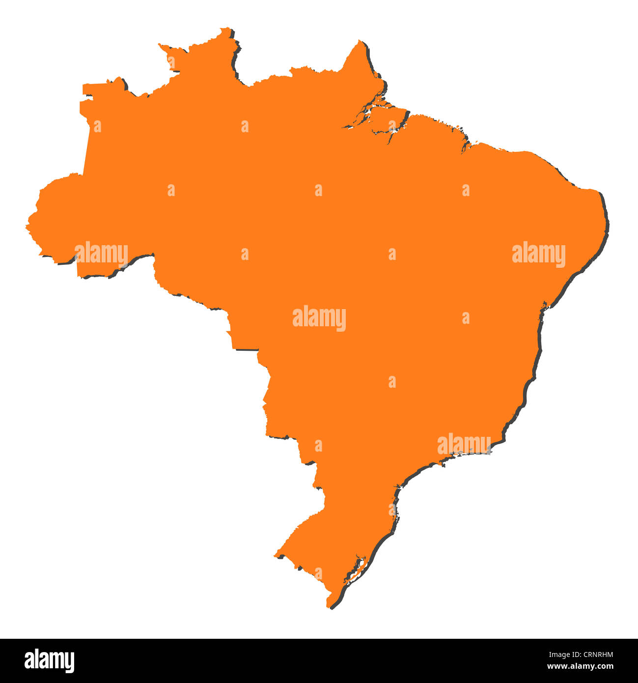 Political map of Brazil with the several states Stock Photo - Alamy