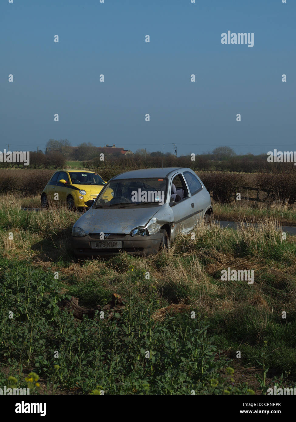 Smashed police car hi-res stock photography and images - Alamy