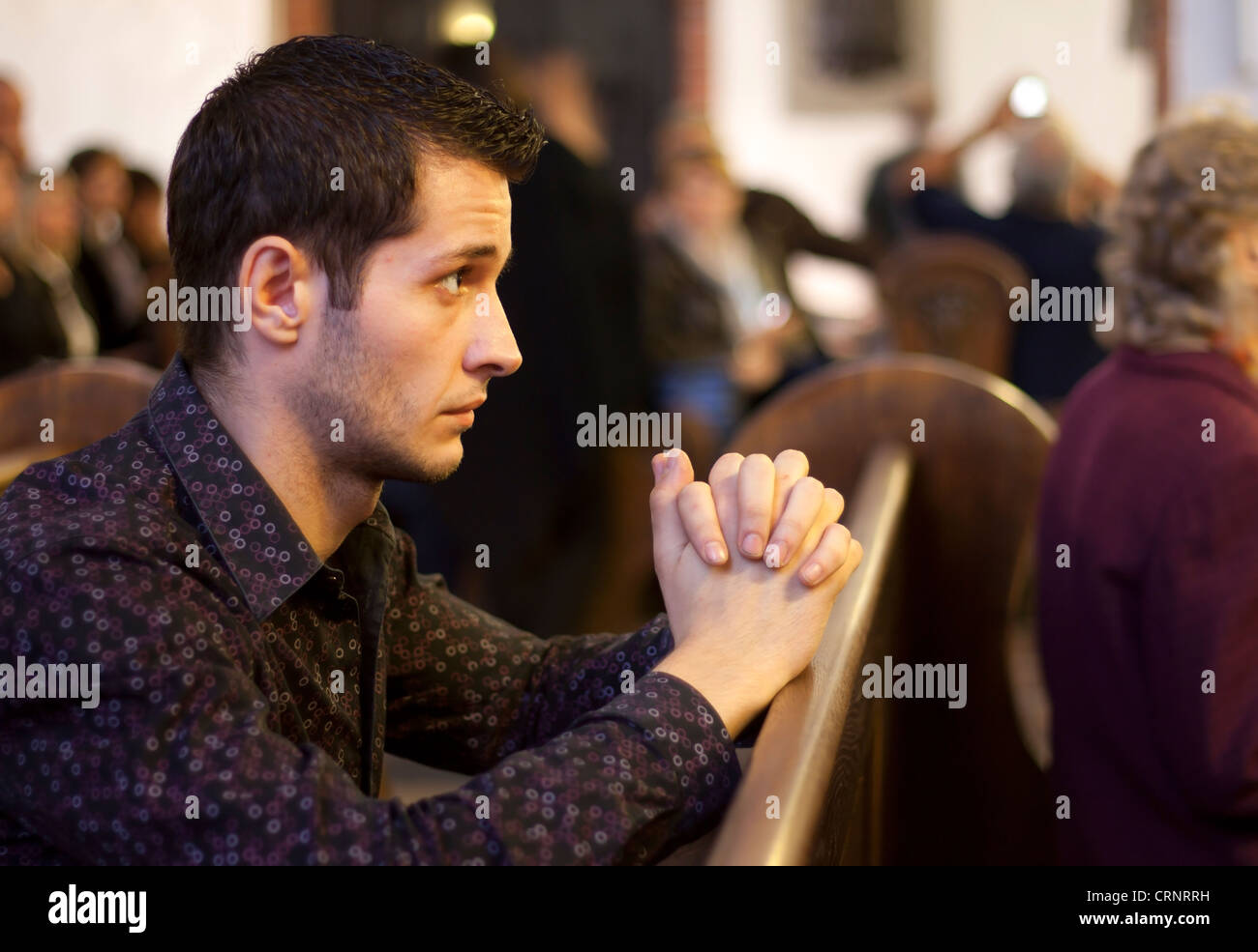 Catholic church people prayer hi-res stock photography and images - Alamy