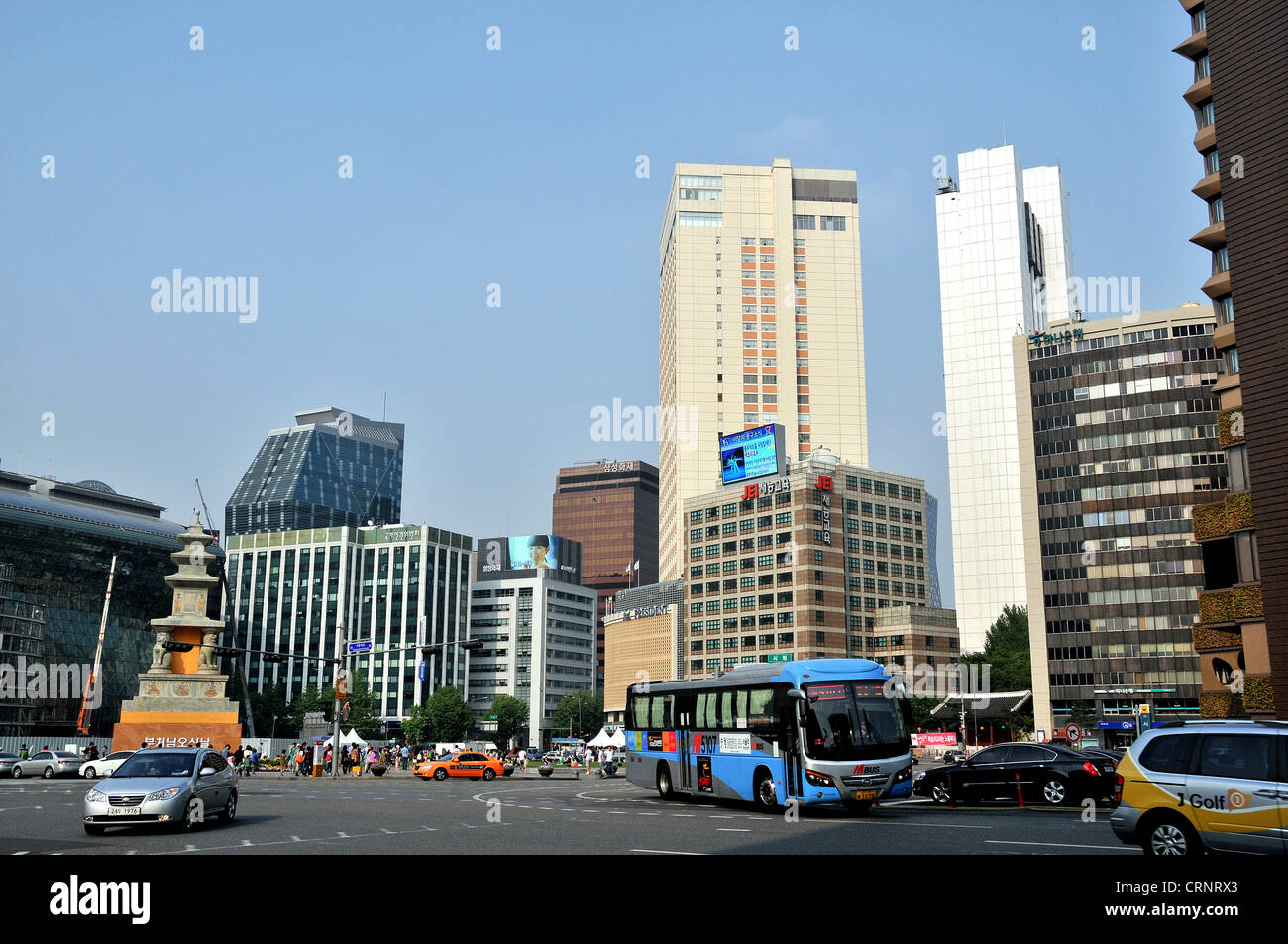 City hall square Seoul South Korea Stock Photo - Alamy