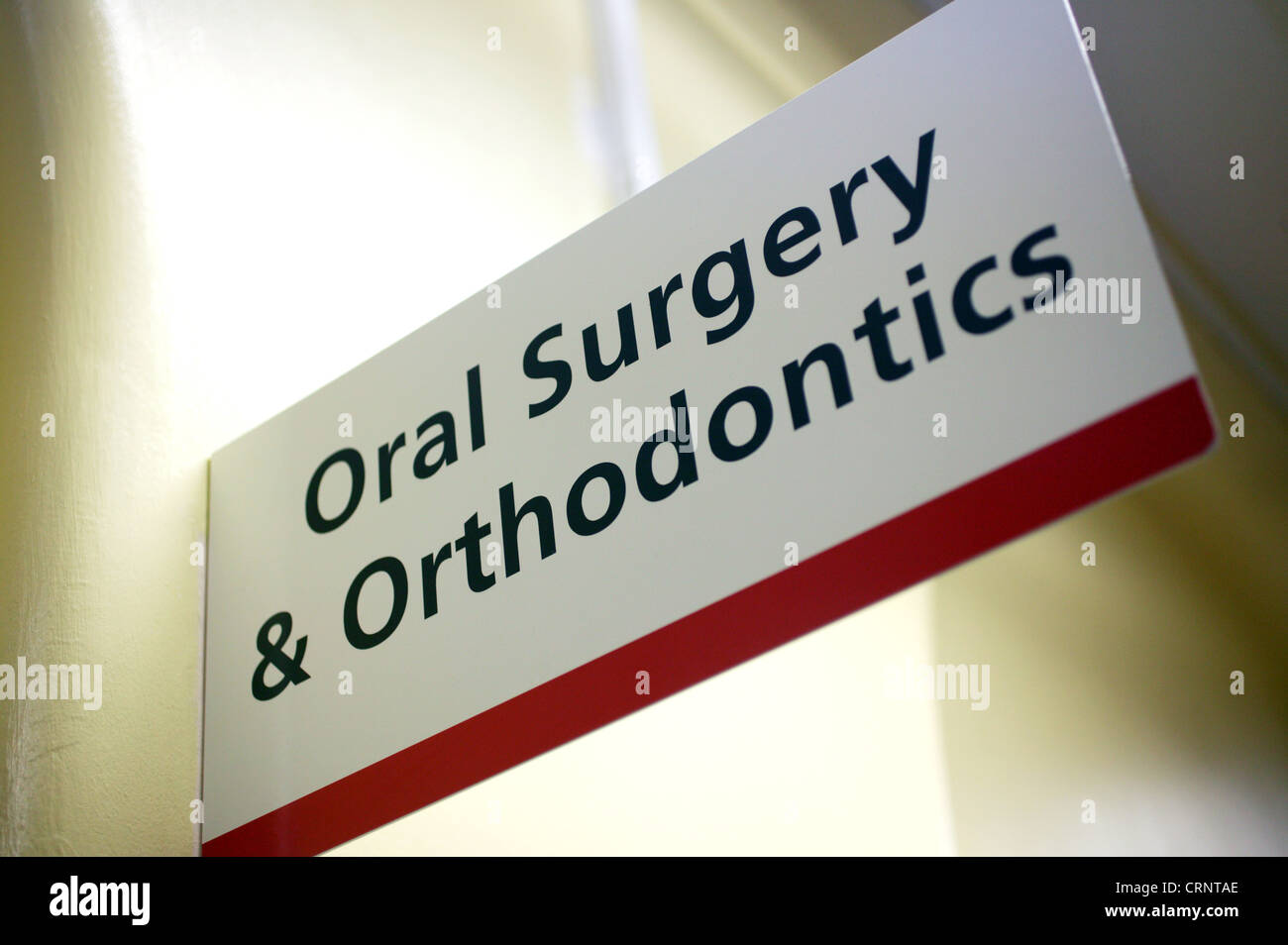 Hospital sign for the Oral Surgery & Orthodontics Stock Photo - Alamy