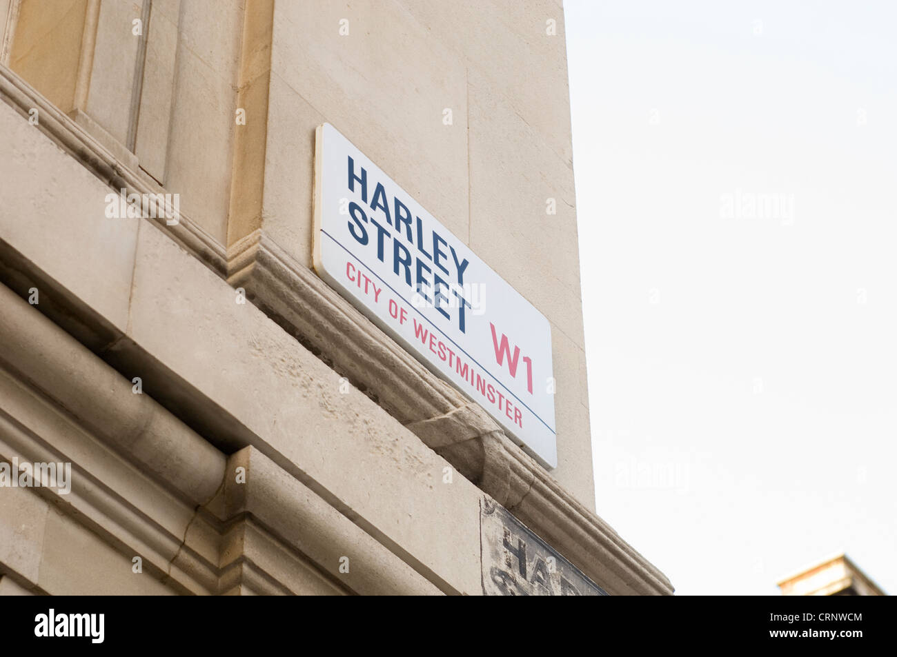 Harley street road sign Stock Photo - Alamy