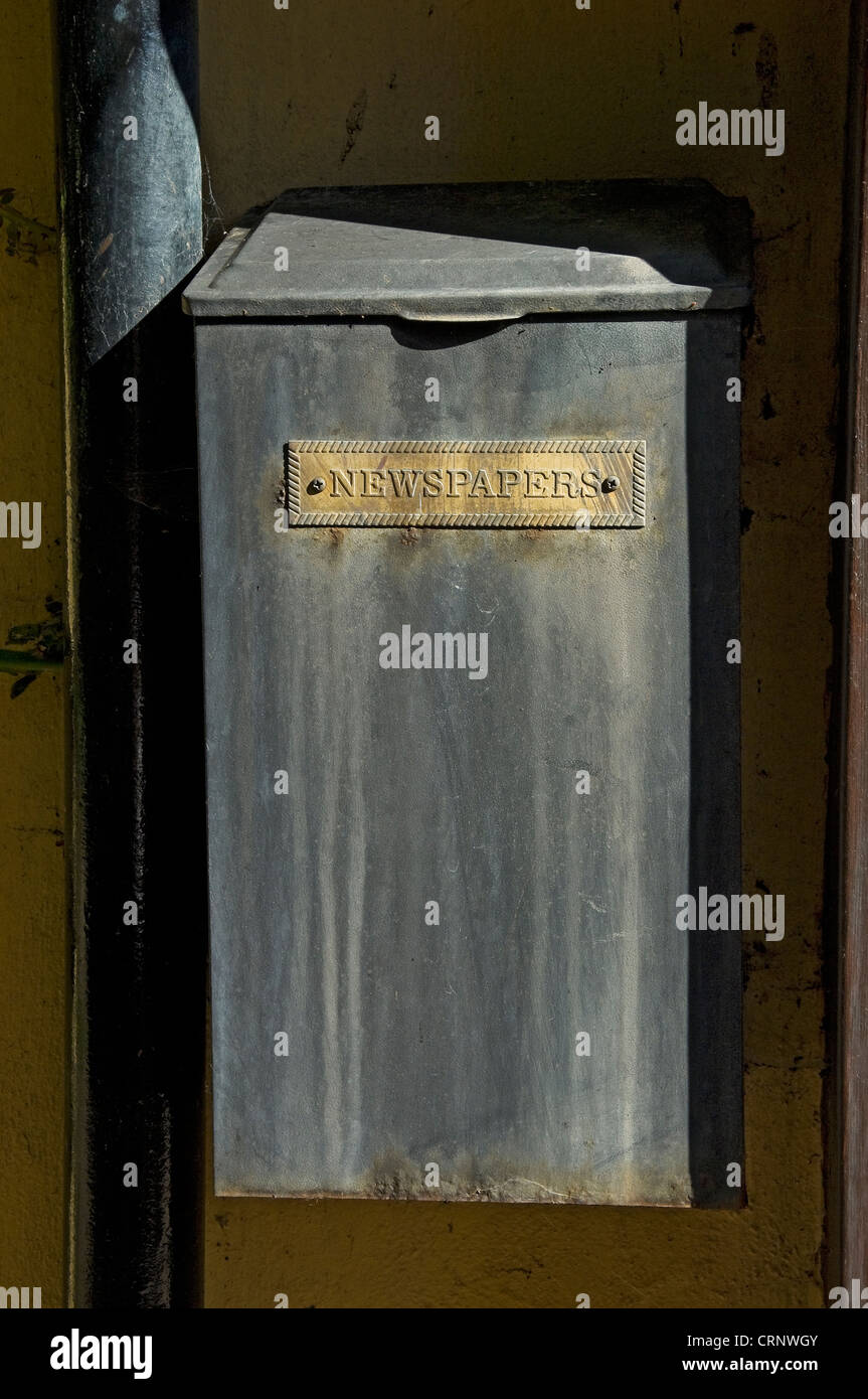 Metal post box newspapers hi-res stock photography and images - Alamy