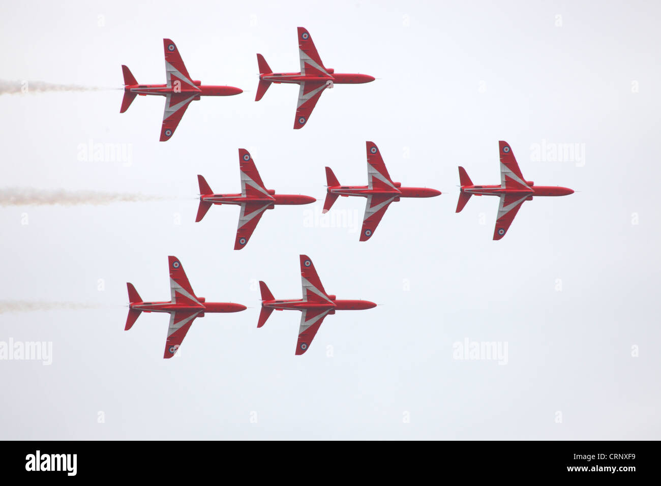 Red Arrows at Whitehaven Maritime Festival, Cumbria, England, UK Stock ...