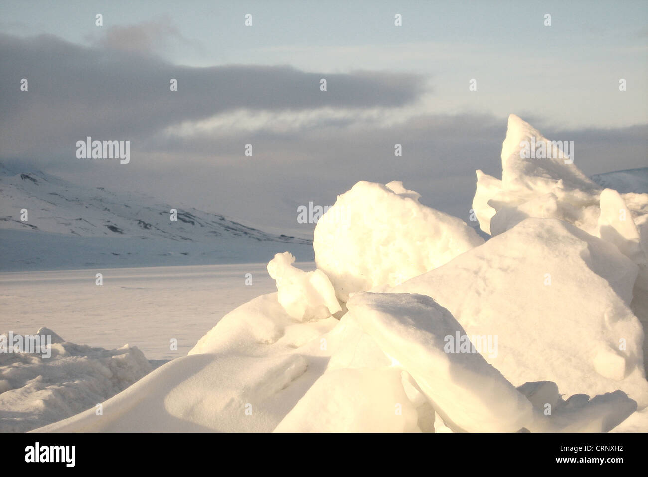 Frozen Ice on the arctic Stock Photo - Alamy