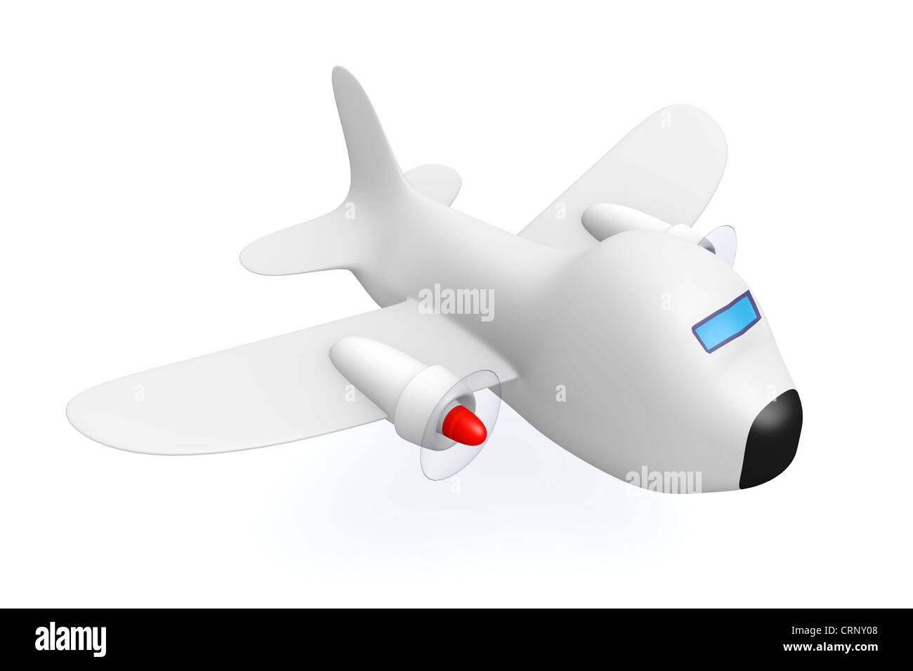 Cartoon plane on a white background Stock Photo - Alamy