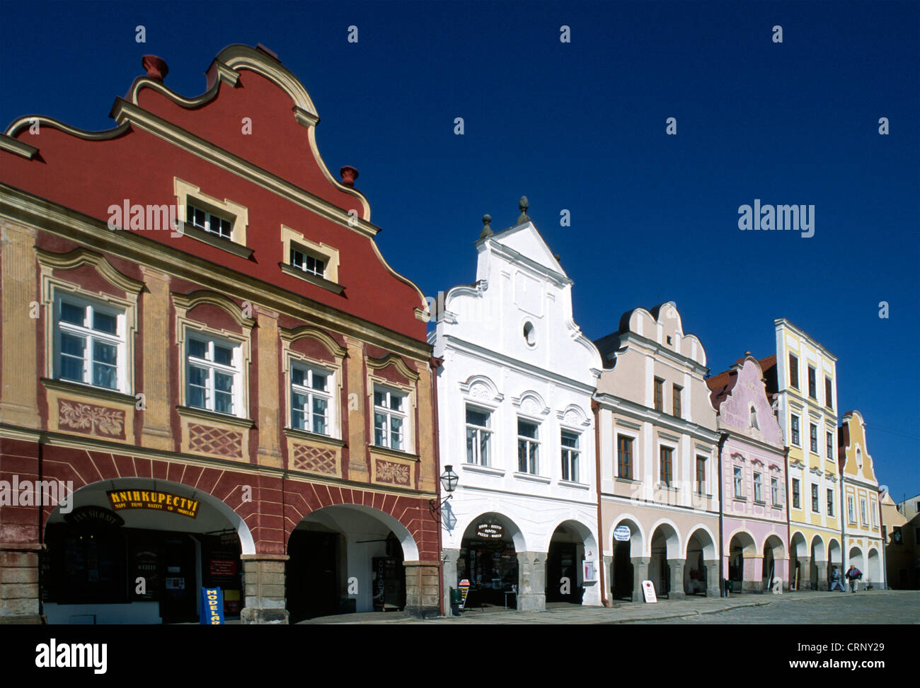 Czech Republic, Telc, Main Square, typical architecture Stock Photo - Alamy