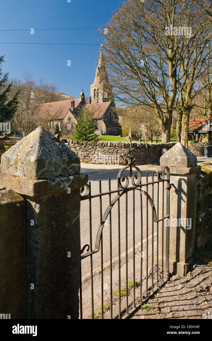 Edale village church, Peak District, Derbyshire, England, UK Stock ...