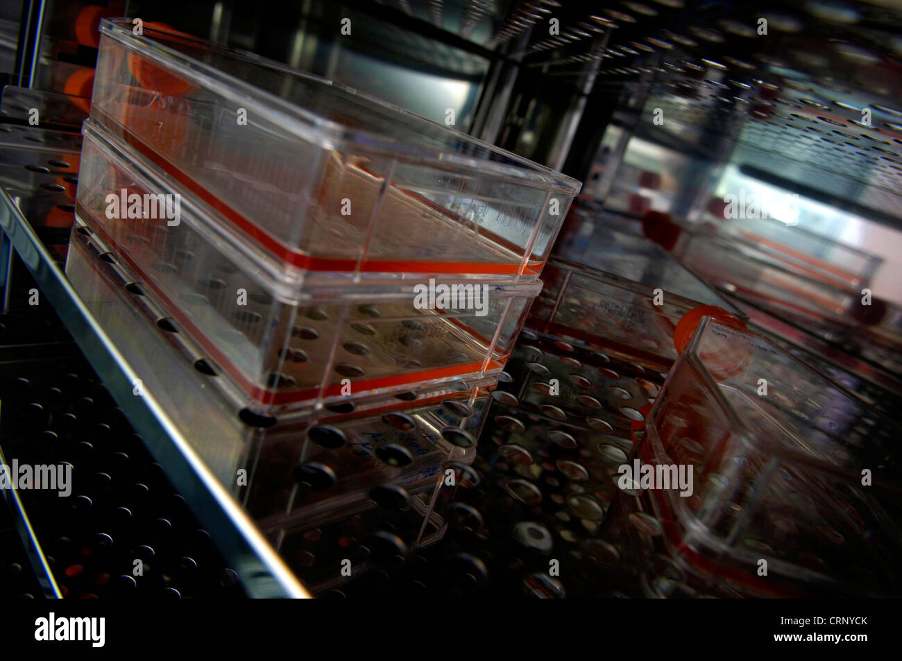 The inside of a laboratory refrigeration system which controls the ...