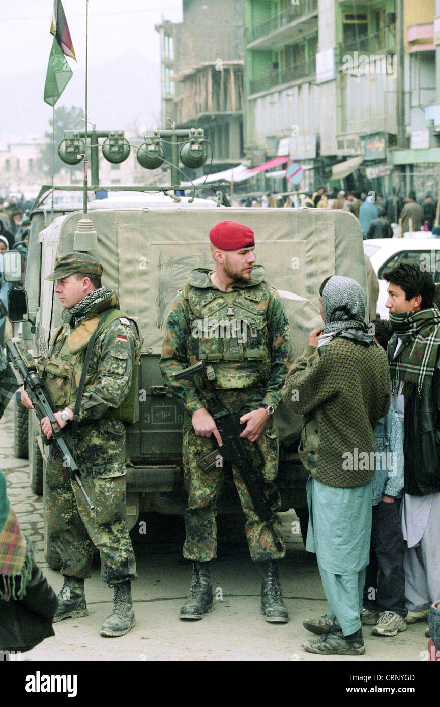 German ISAF soldiers patrol in Kabul Stock Photo - Alamy