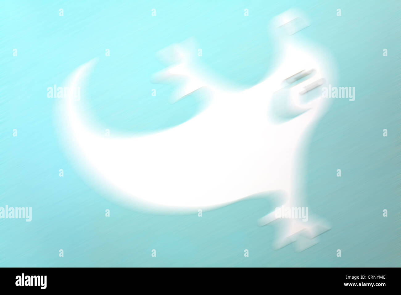 blurred white ghoul ghost for halloween set on blue background Stock ...