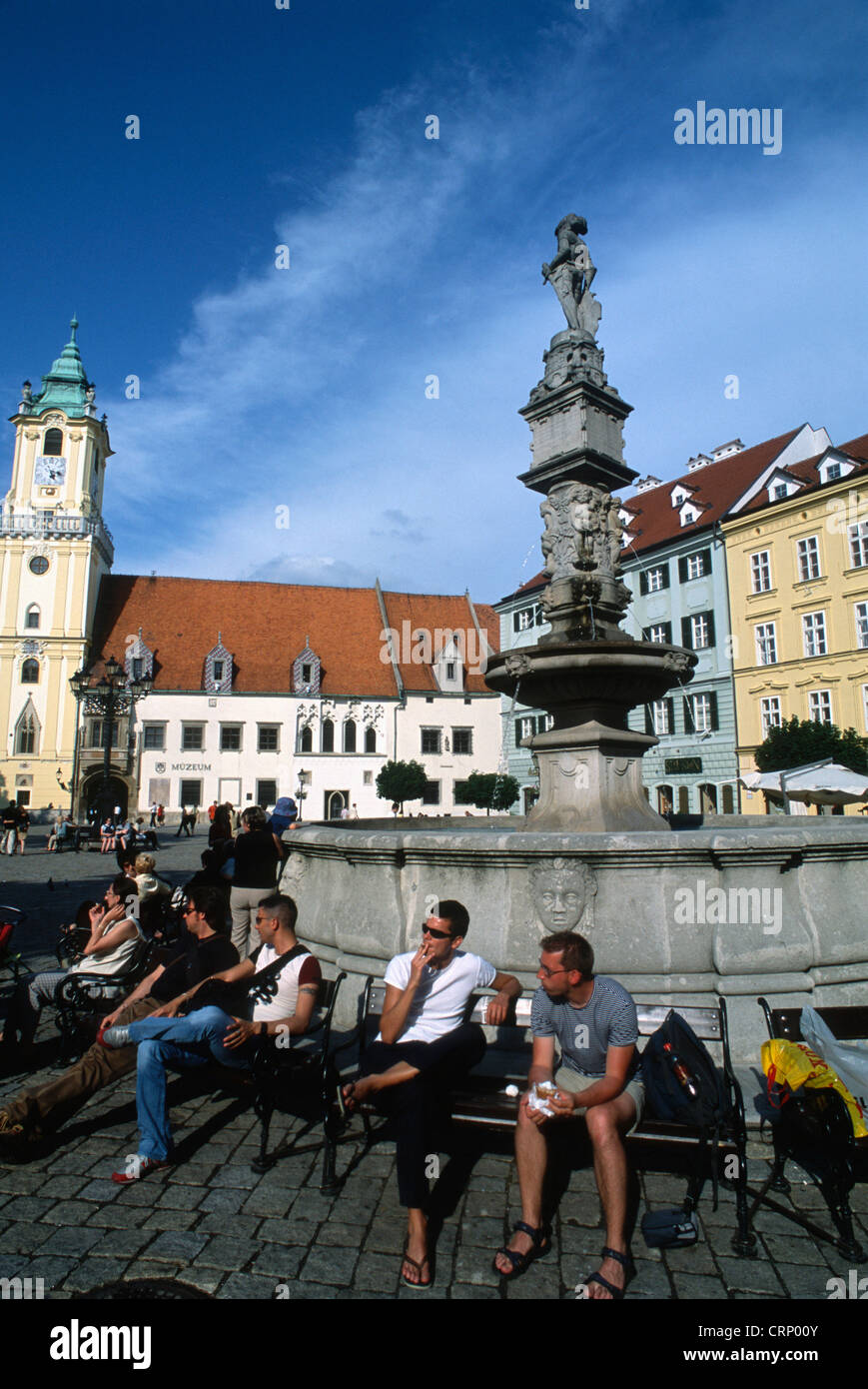 Slovakia, Bratislava, Main Square, people Stock Photo - Alamy