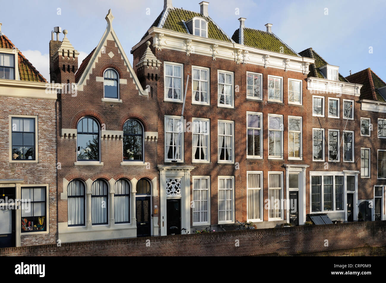 old houses detail, Middelburg Stock Photo - Alamy