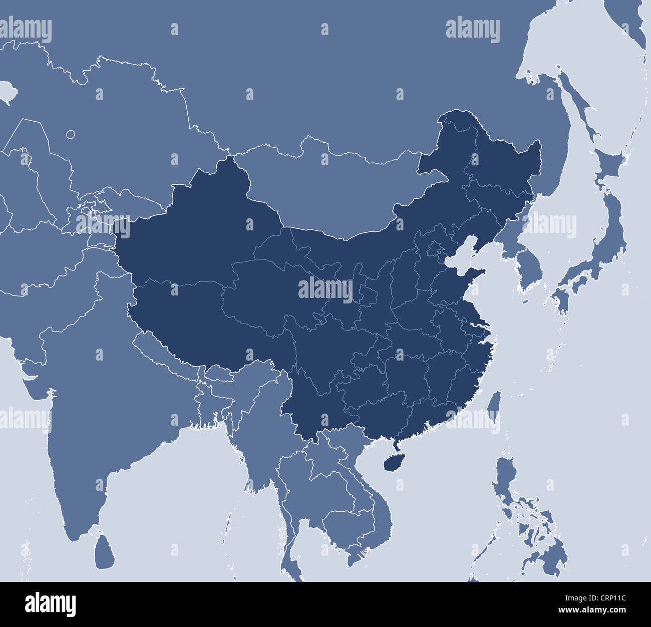 Political map of China with the several provinces Stock Photo - Alamy