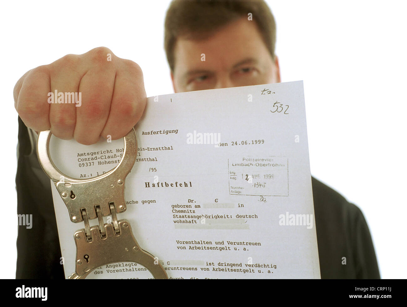 Arrest warrant hi-res stock photography and images - Alamy