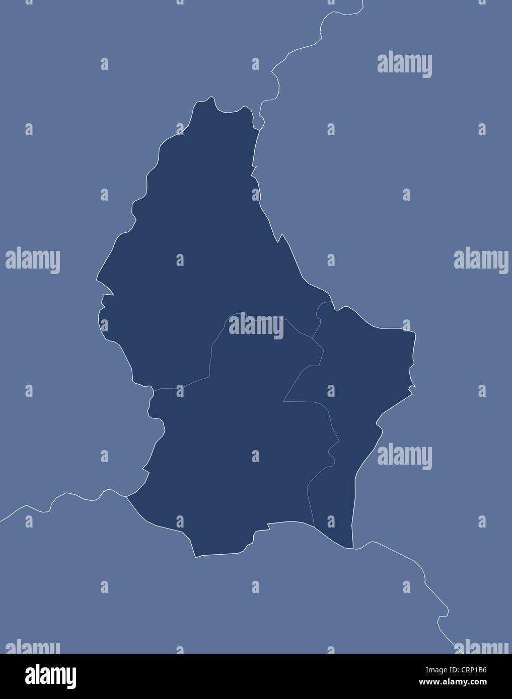 Political map of Luxembourg with the several Districts Stock Photo - Alamy