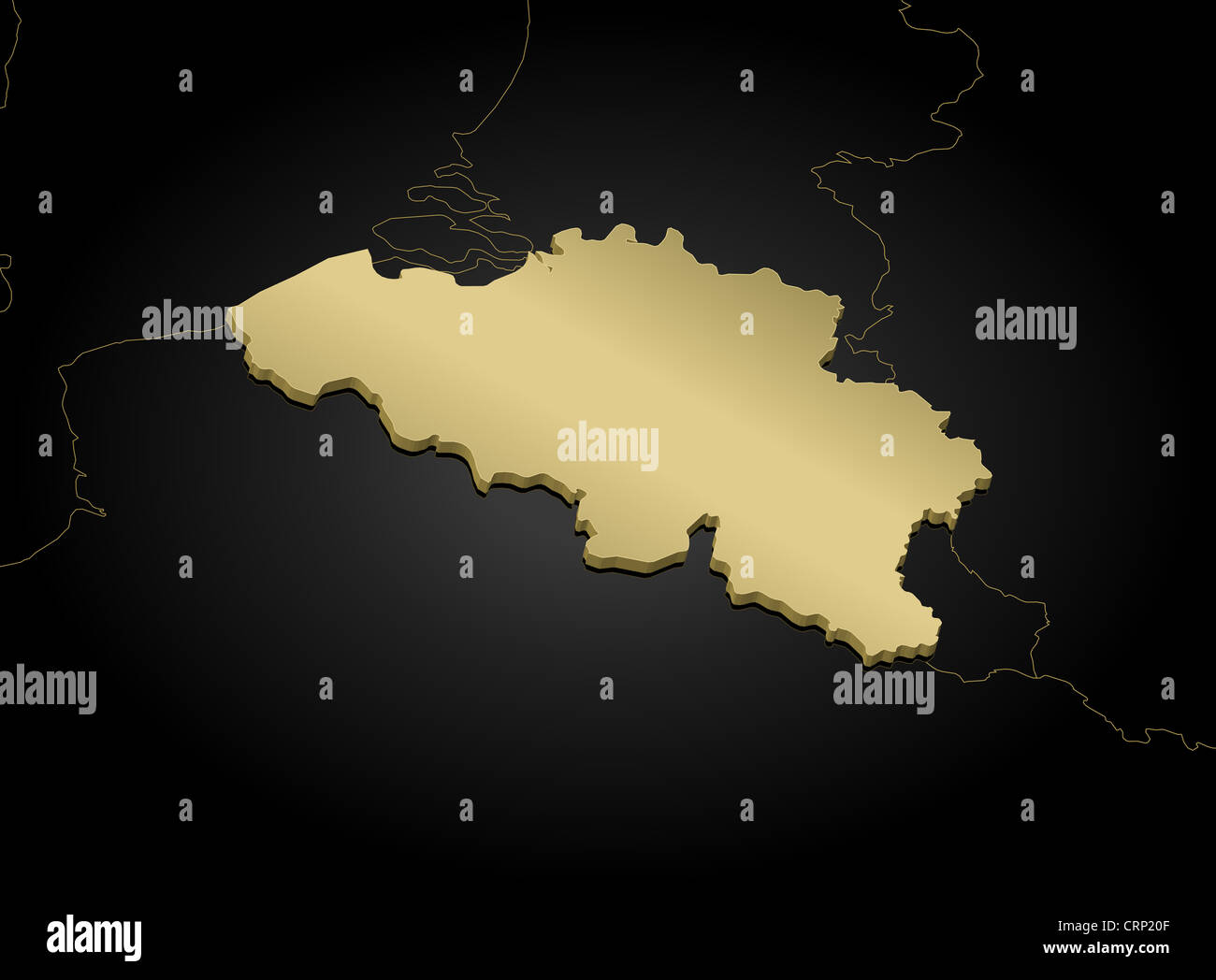 Political map of Belgium with the several states Stock Photo - Alamy