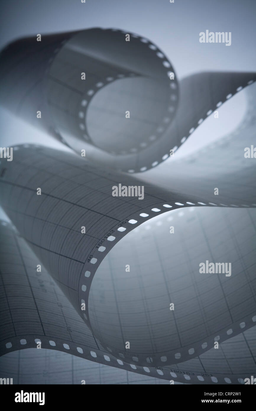 Plain electrocardiogram tracing paper. The electrocardiogram trace ...