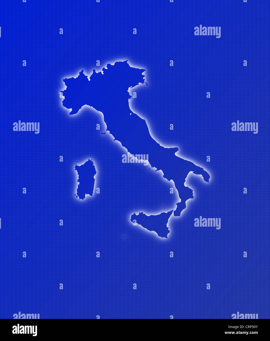 Political map of Italy with the several regions Stock Photo - Alamy
