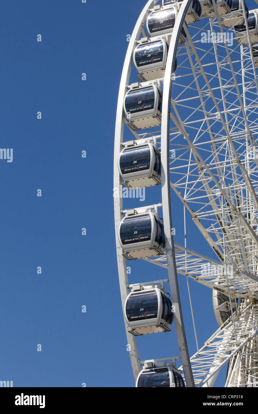 Brighton Wheel with blue sky English city of Brighton and Hove Stock ...
