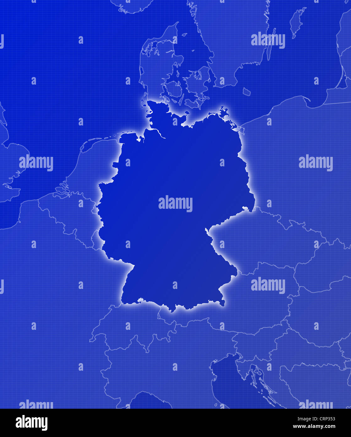 Split Germany States Map