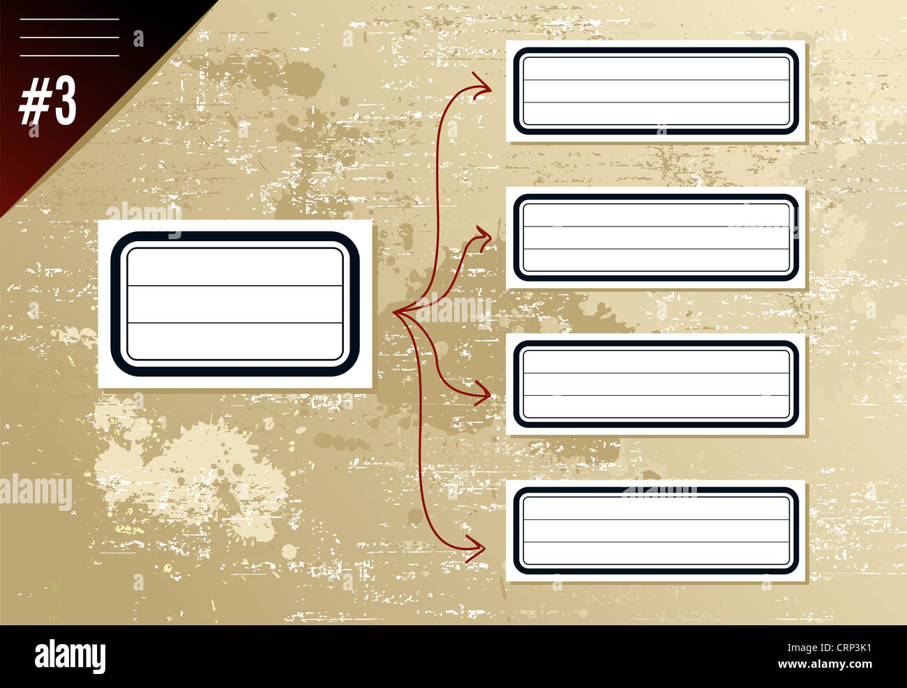 Vintage diagram with arrows and retro labels. Vector file layered for ...