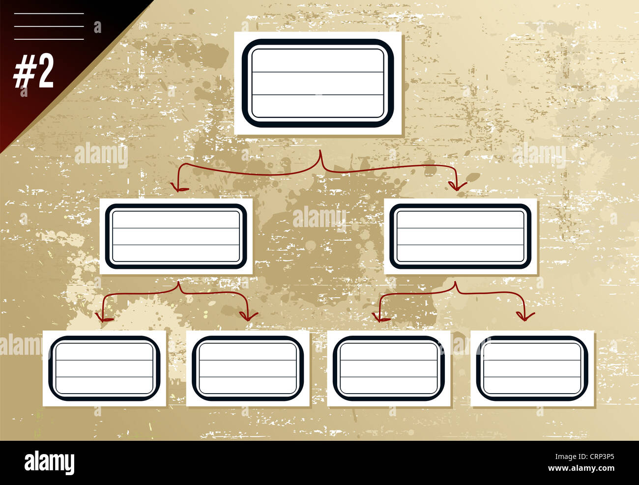Vintage hierarchy diagram with arrows and retro labels. Vector file ...