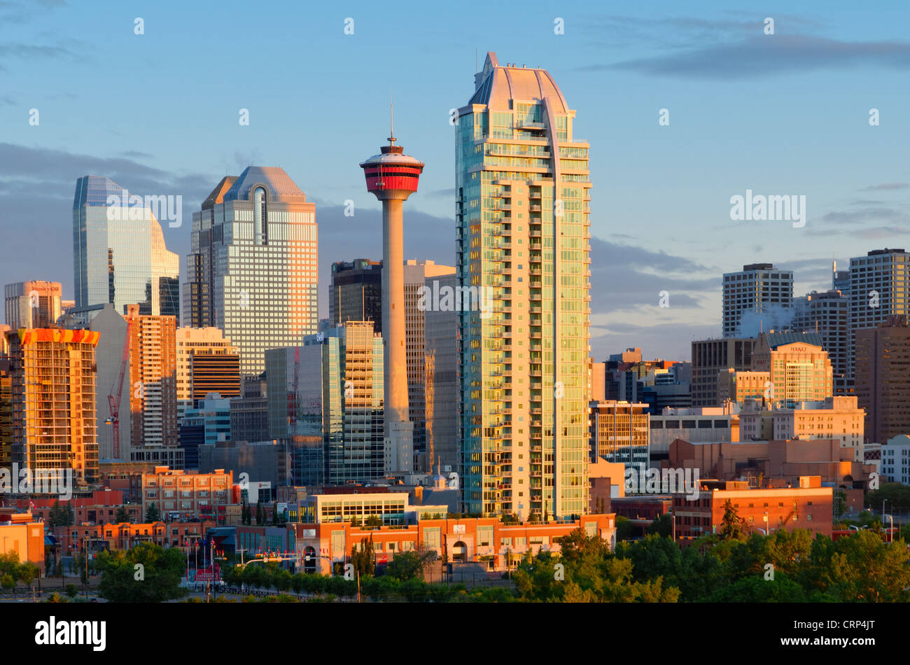 Downtown skyline at dawn, Calgary, Alberta, Canada Stock Photo - Alamy