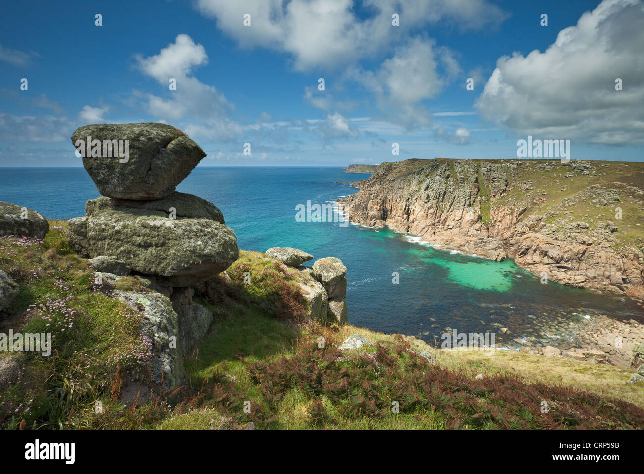 Summer day on West Cornwall coast, England Stock Photo - Alamy