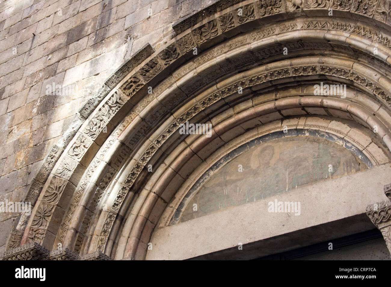 Stone archway over ancient cathedral Stock Photo - Alamy
