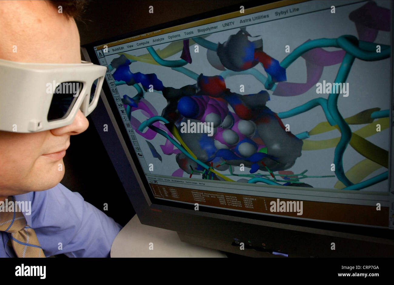 Biochemistry on a 3D computer screen Stock Photo - Alamy