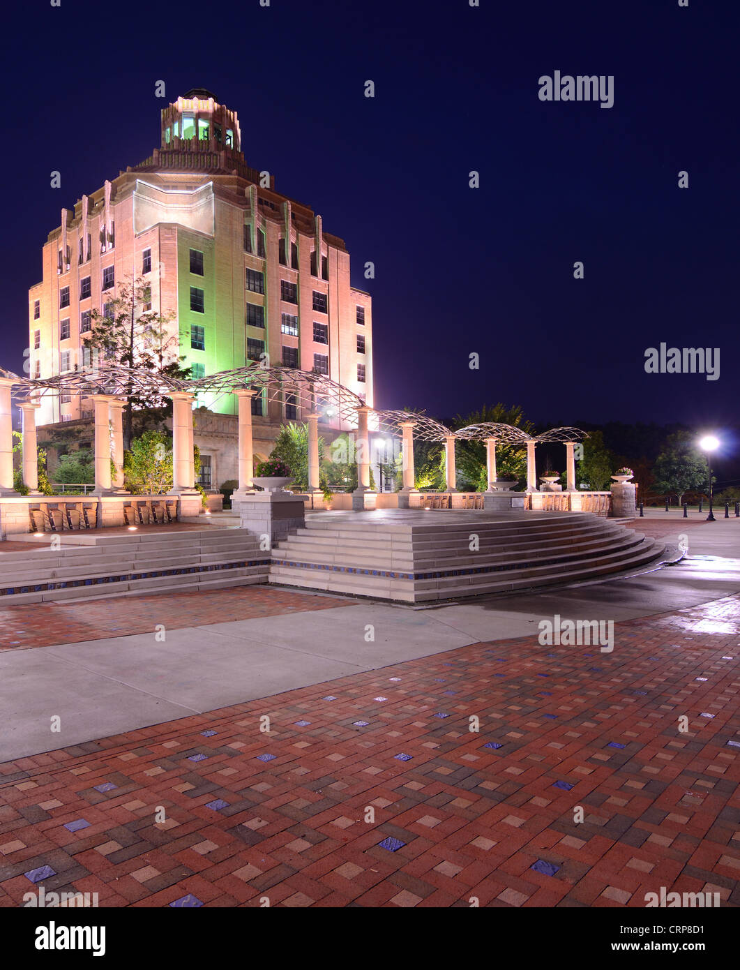 City Hall at Pack Square Park, Asheville, North Carolina, USA Stock ...