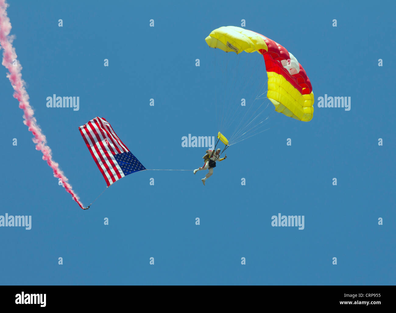 American flag parachute hi-res stock photography and images - Alamy