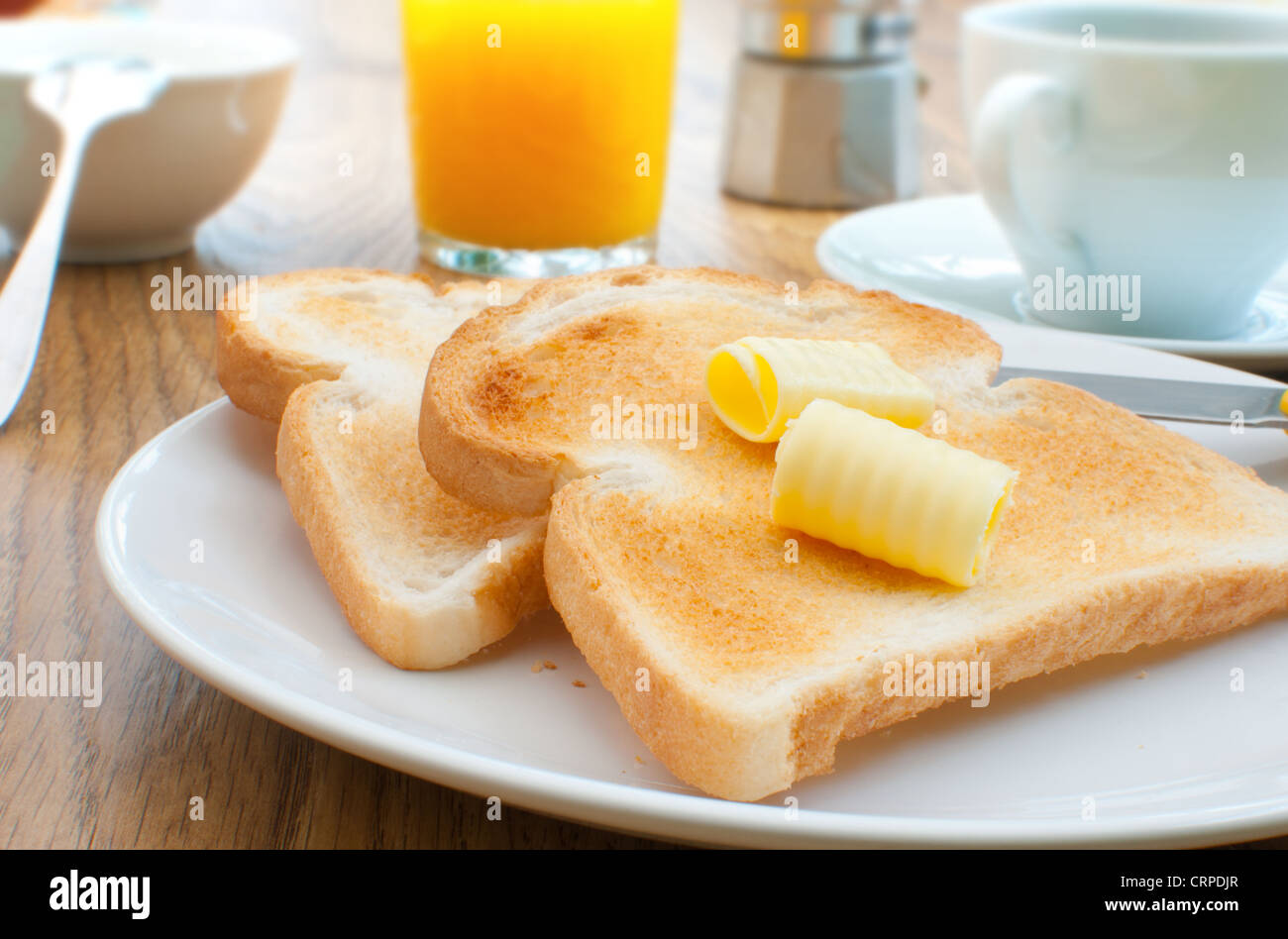 Toast and coffee Stock Photo - Alamy
