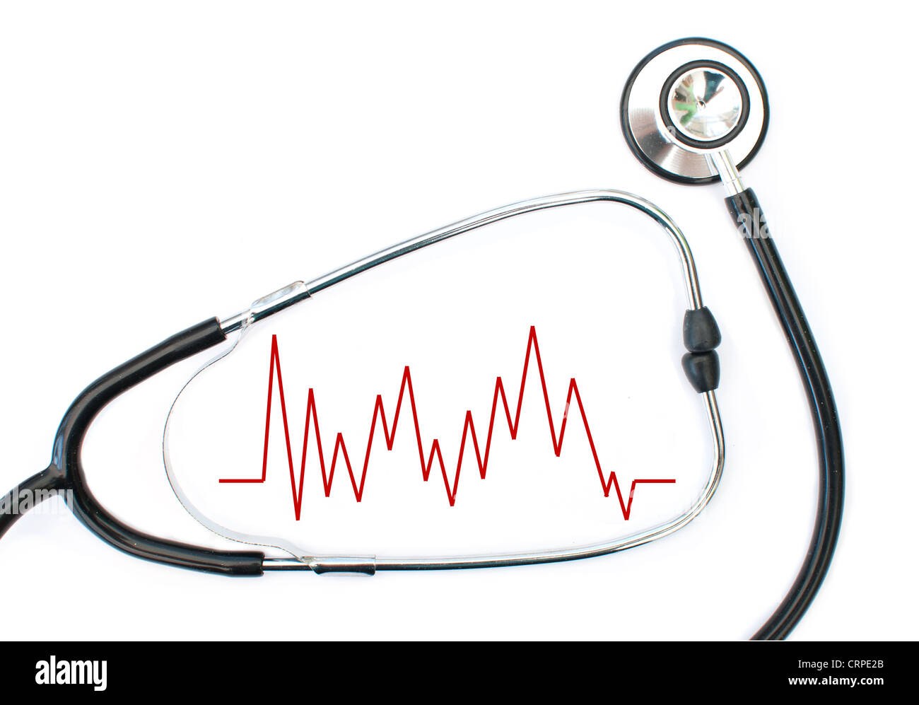 Stethoscope and line graph / ECG Stock Photo - Alamy