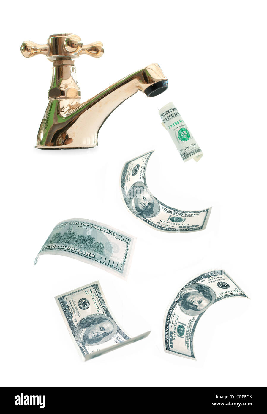 Gold tap money Cut Out Stock Images & Pictures - Alamy