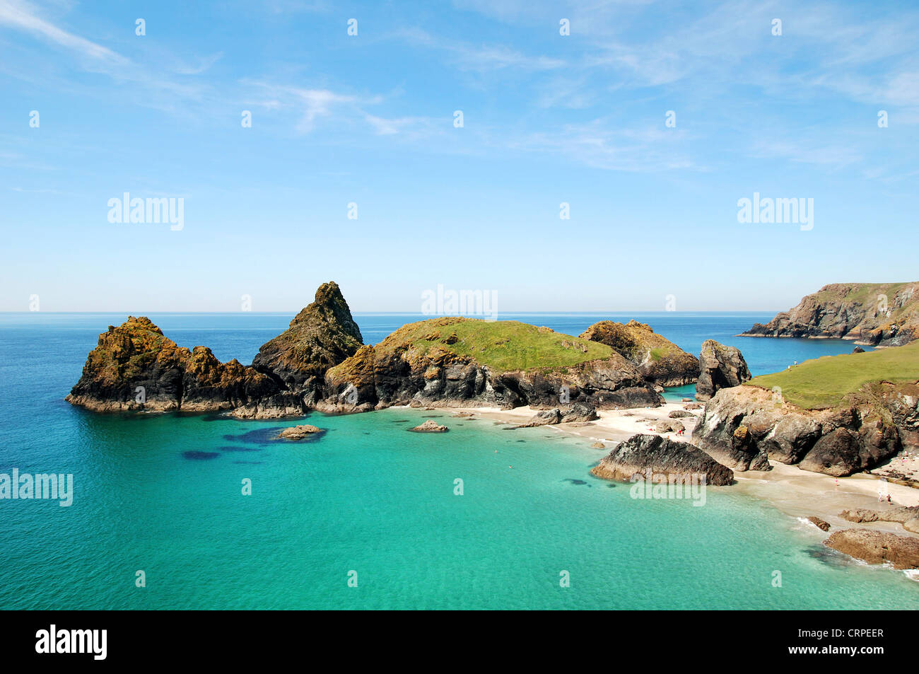 Kynance Cove on the Lizard Peninsular in Cornwall, UK Stock Photo - Alamy
