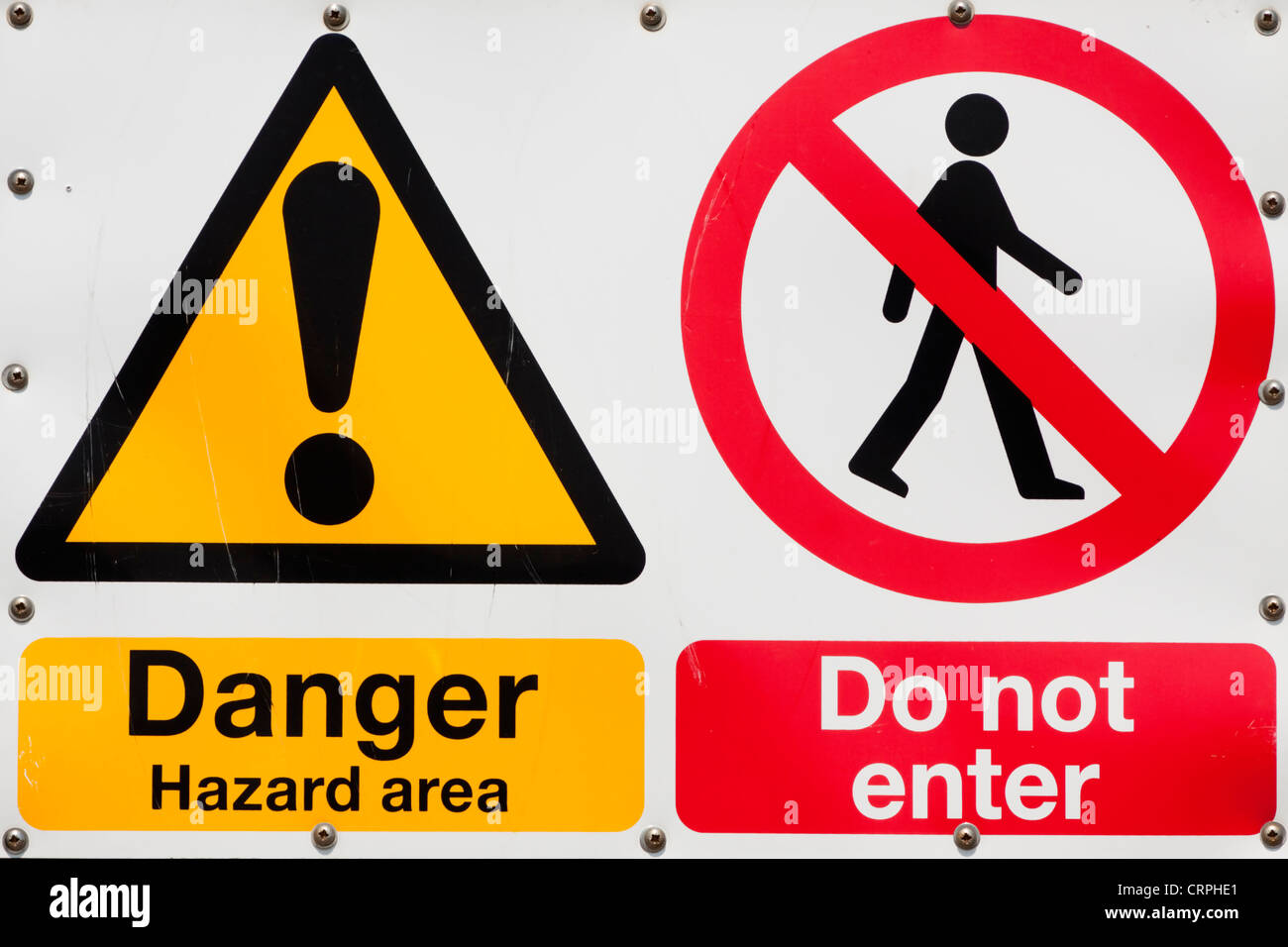 Enter sign text warning hi-res stock photography and images - Alamy