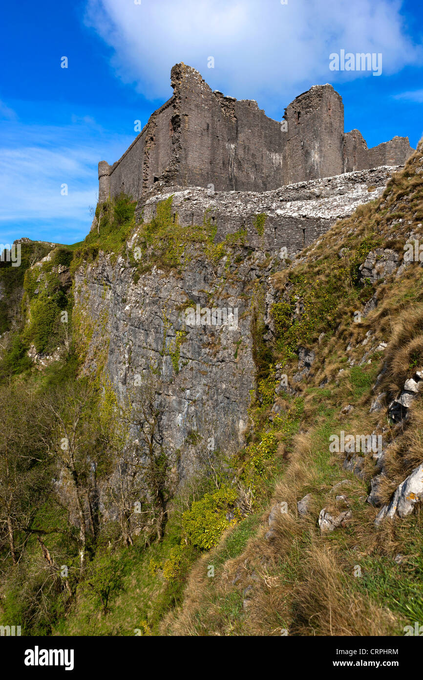 Carreg Cennen Castle, a 13th century castle on top of a spectacular ...