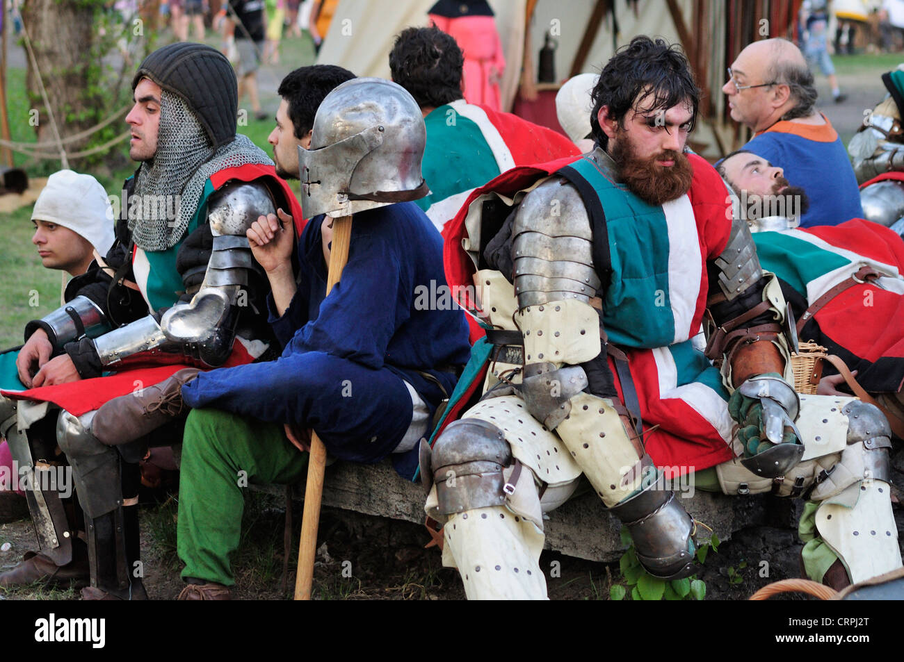 Knights resting after the battle Stock Photo - Alamy