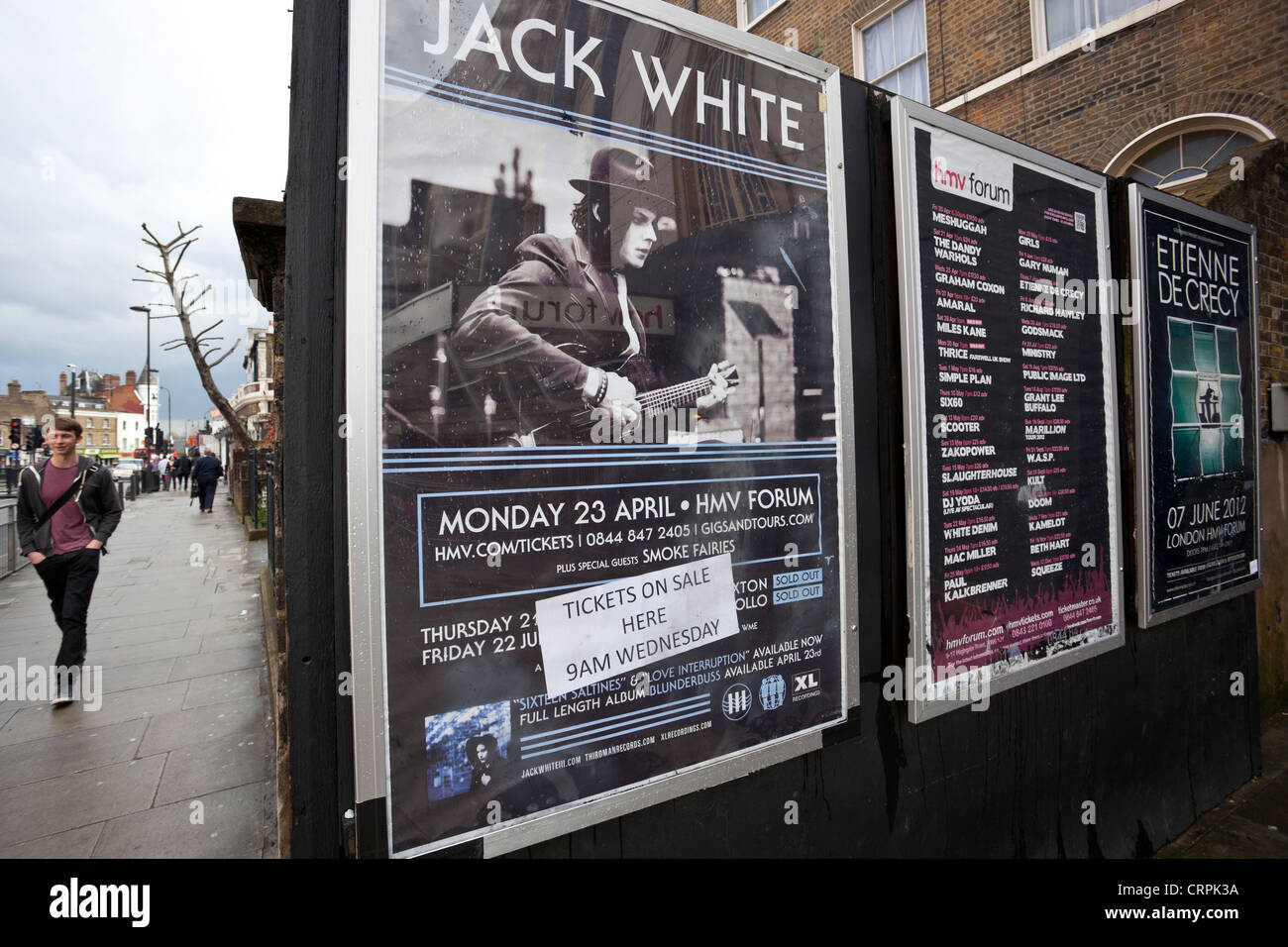 Promotional posters of concerts at the HMV Forum, Kentish Town, London ...