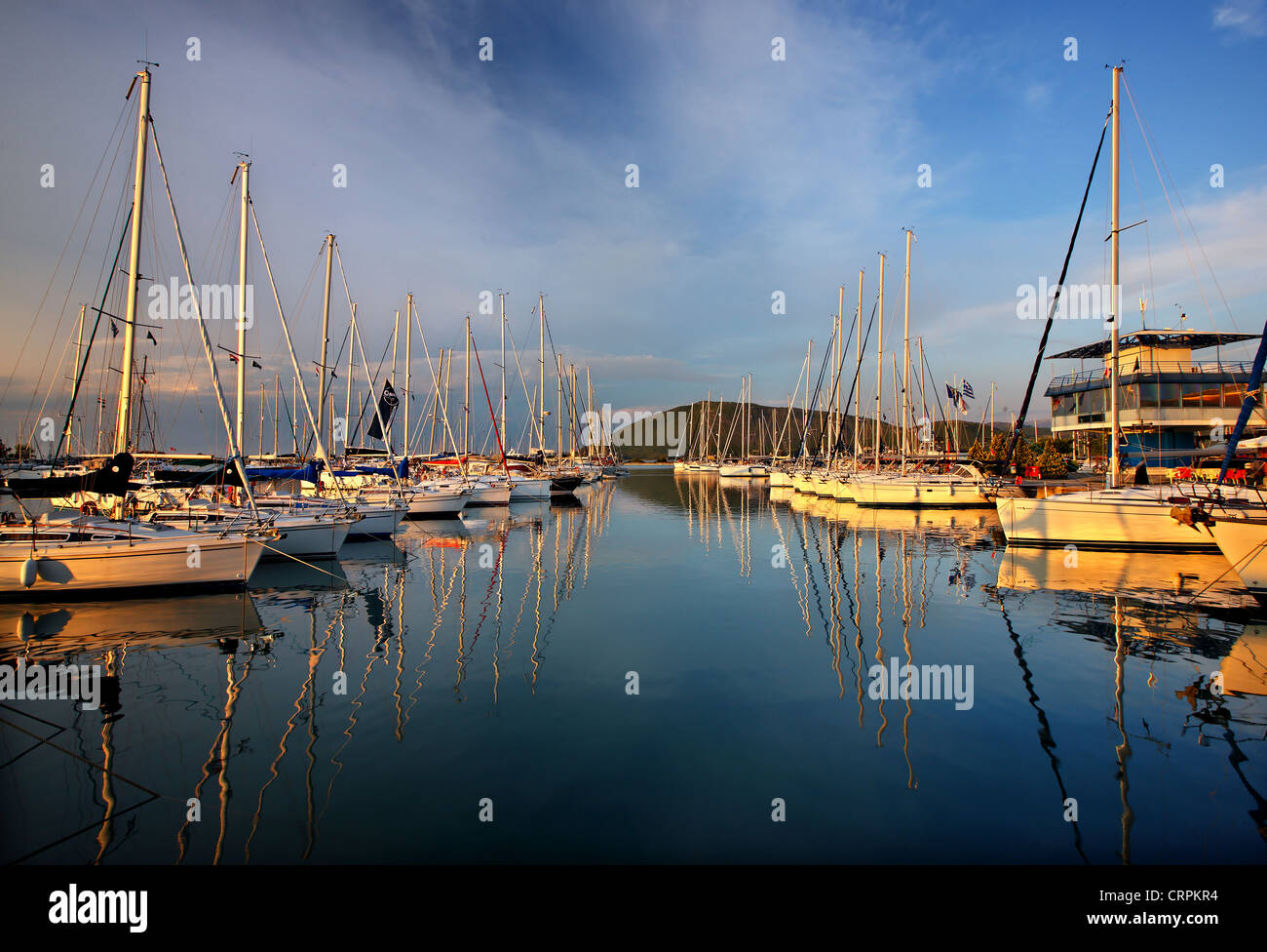 The marina in Lefkada (or "Lefkas") town, Lefkada island, Ionian Sea ...